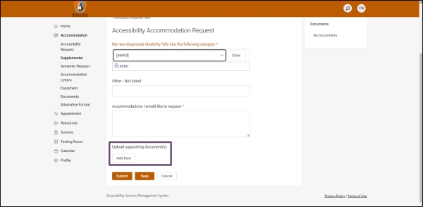Make A Supplemental Request For Additional Accommodations Students